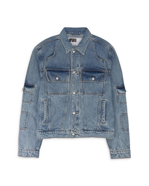 Sp5der Denim V3 Field Jacket in Blue for Men | Lyst