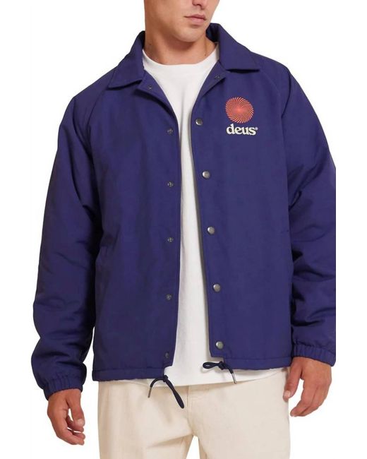 Deus Ex Machina Strata Coach Jacket in Blue for Men | Lyst