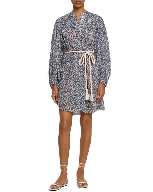 Isabel Marant Kildi Mini Dress in Gray | Lyst