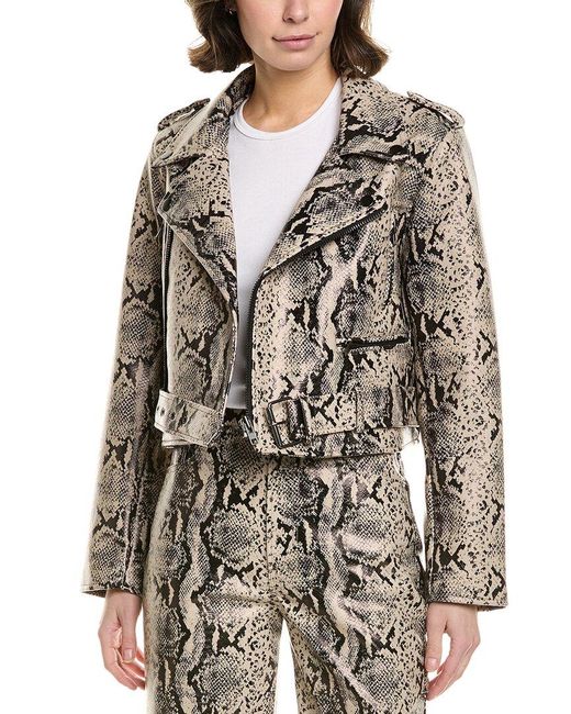 Mother The Chopper Moto Jacket in Gray | Lyst