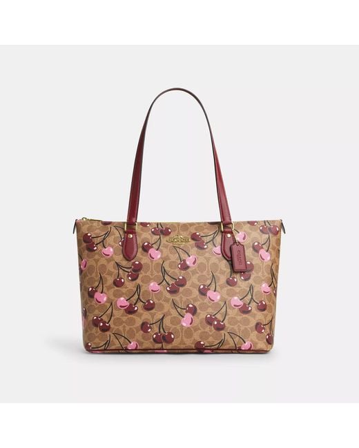 COACH Gallery Tote Bag in Pink | Lyst