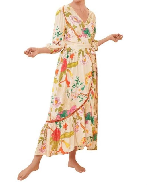 Powder Wrap Dress in Metallic | Lyst