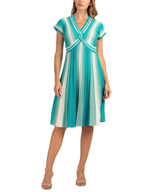 Trina Turk Bonet Midi Dress in Blue | Lyst