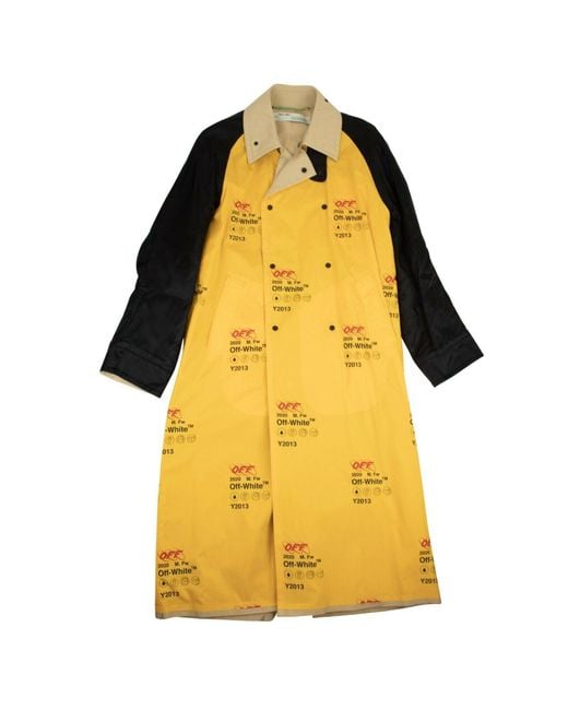 Off-White c/o Virgil Abloh Off- C/O Virgil Abloh Industrial Trench Coat ...