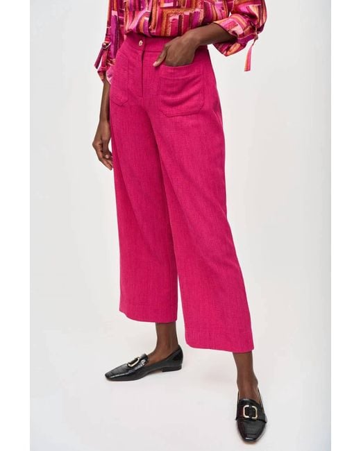 Joseph Ribkoff Corduroy Culotte Pants in Pink | Lyst