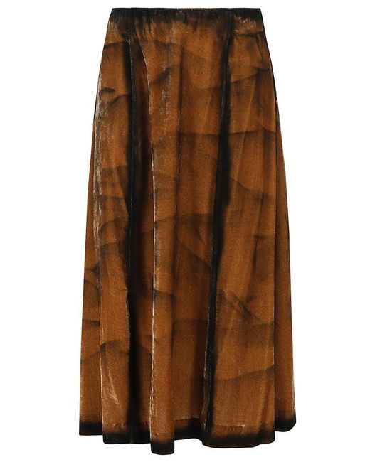 Tela Flame Skirt in Brown | Lyst