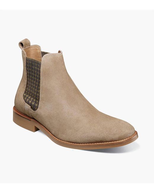 Stacy Adams Gabriel Plain Toe Chelsea Boot in Natural for Men | Lyst