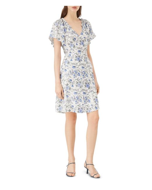 Rebecca Taylor Silk Floral Maxi Dress In White Lyst
