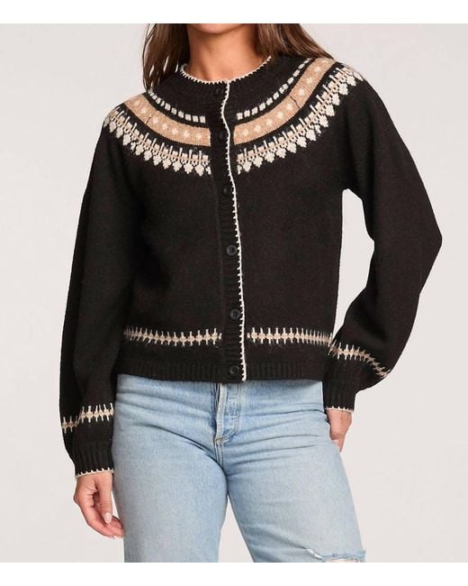 Saltwater Luxe Joss Cardigan in Black | Lyst