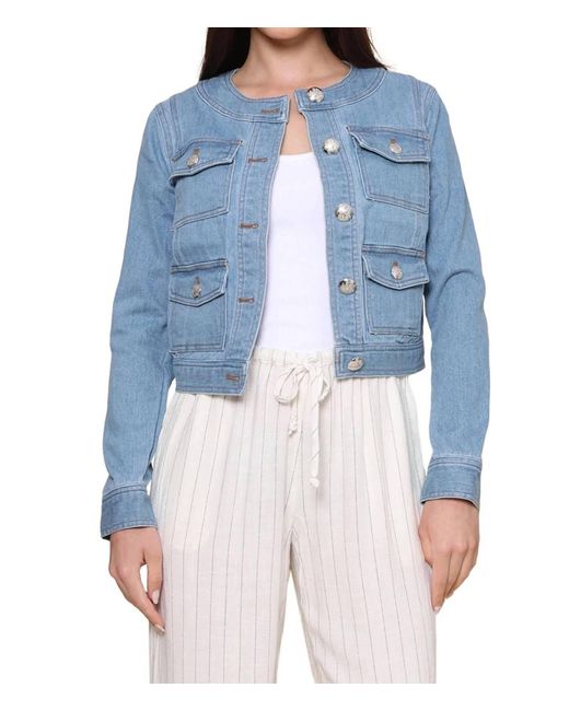Central Park West Liam Lady Jacket in Blue | Lyst
