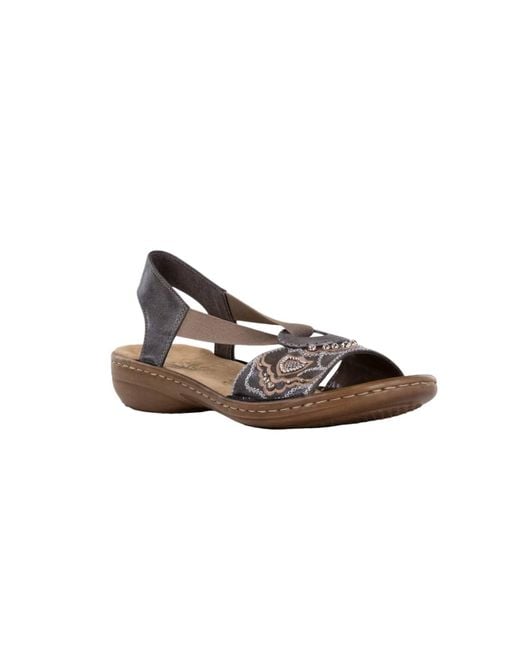 Rieker Regina Sandals in Brown | Lyst