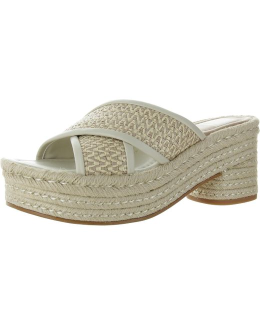 Dolce Vita Eldora Woven Straw Platform Sandals in Brown | Lyst