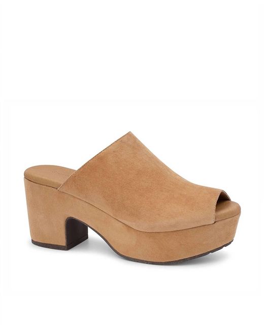 Chocolat Blu Garnnet Platform Slides in Brown | Lyst