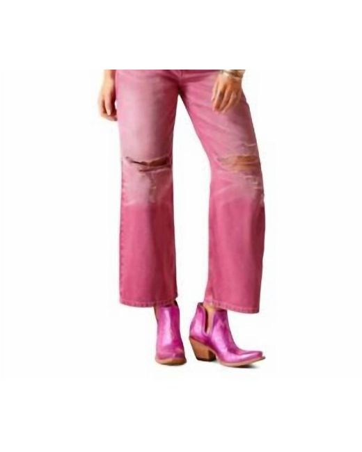 Ariat Ultra High-Rise Wide-Leg Jeans in Pink | Lyst
