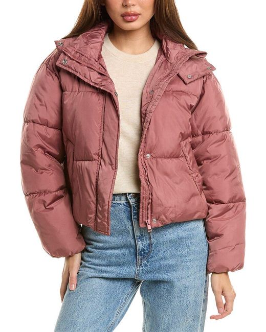 Urban Republic Short Puffer Jacket in Red | Lyst
