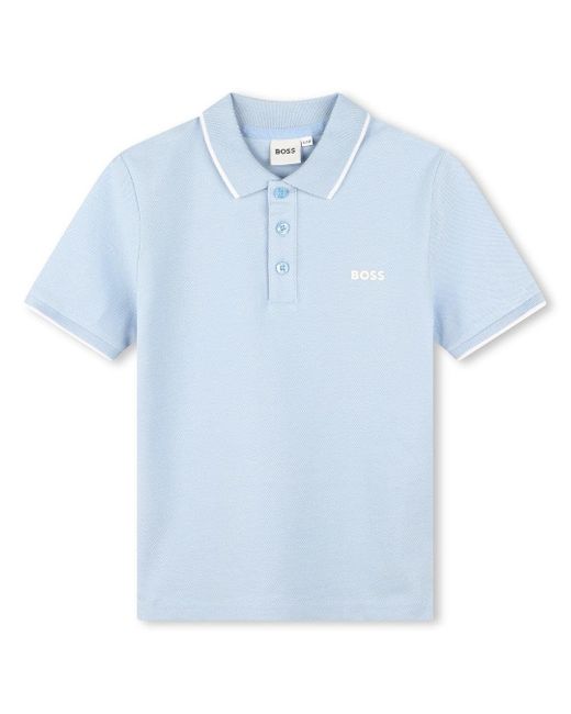 BOSS Light Logo Polo in Blue for Men | Lyst