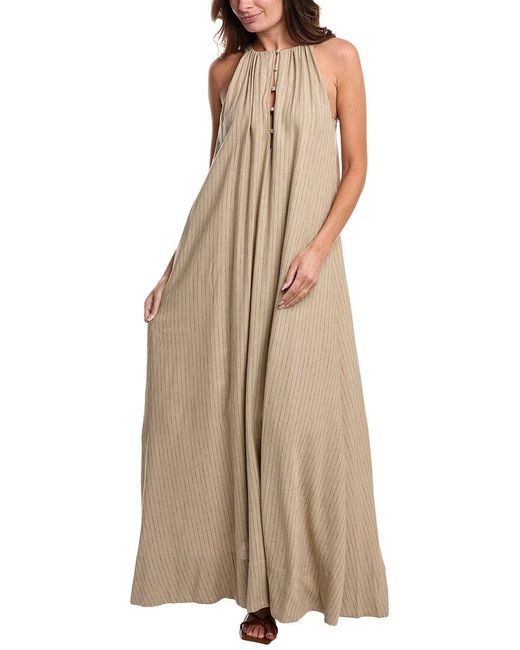 WeWoreWhat Flowy A-Line Linen-Blend Maxi Dress in Natural | Lyst