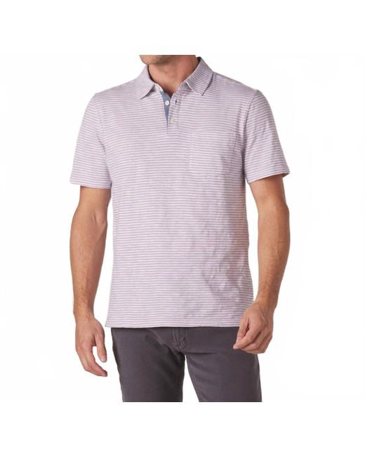 The Normal Brand Vintage Slub Pocket Polo Shirt in Purple for Men | Lyst