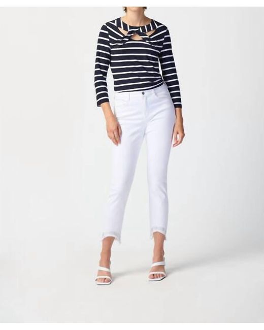 Joseph Ribkoff Cut Out Detail Neckline In Blue Lyst