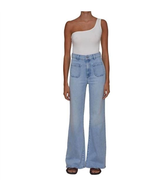 Le Jean Virginia Wideleg Ice Breaker in Blue | Lyst