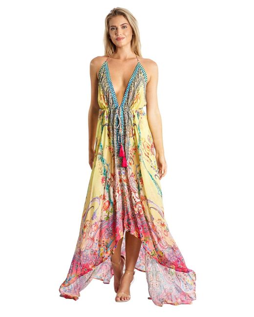 La Moda Clothing Cayla Halter Maxi Dress in White | Lyst