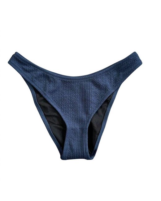 J.Crew Curved Waist Texture Bikini Bottom in Blue | Lyst