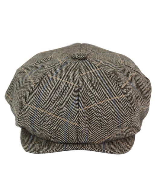 Infinity Leather Peaky Blinders Herringbone Hat in Gray for Men | Lyst