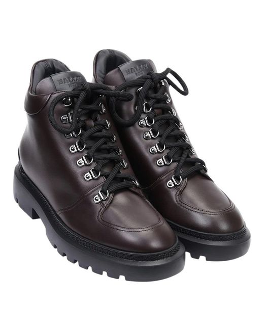 Bally Valiant 6239429 Ebano Calf Plain Leather Boots in Black | Lyst