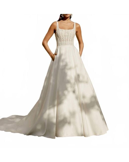 Justin Alexander Square Neckline Wedding Gown | Lyst