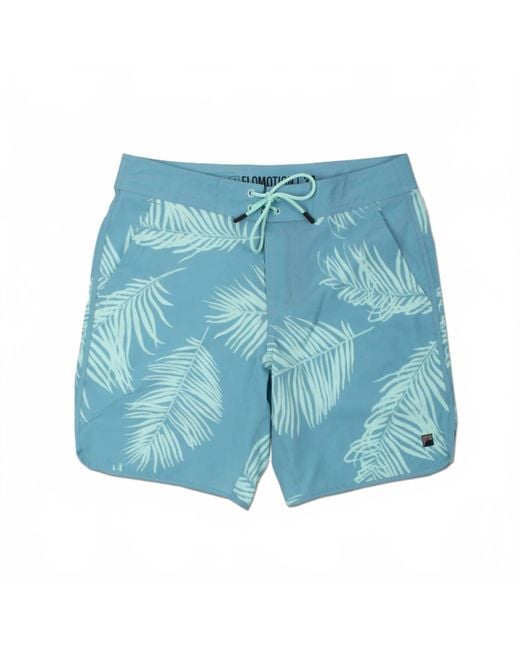 Flomotion The Palms Scalloped Boardshort in Blue for Men | Lyst