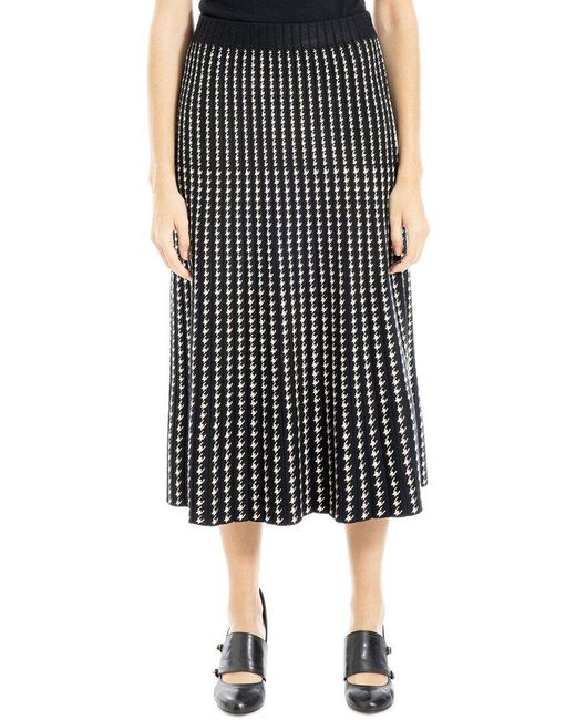 Max Studio Midi A-Line Skirt in Black | Lyst