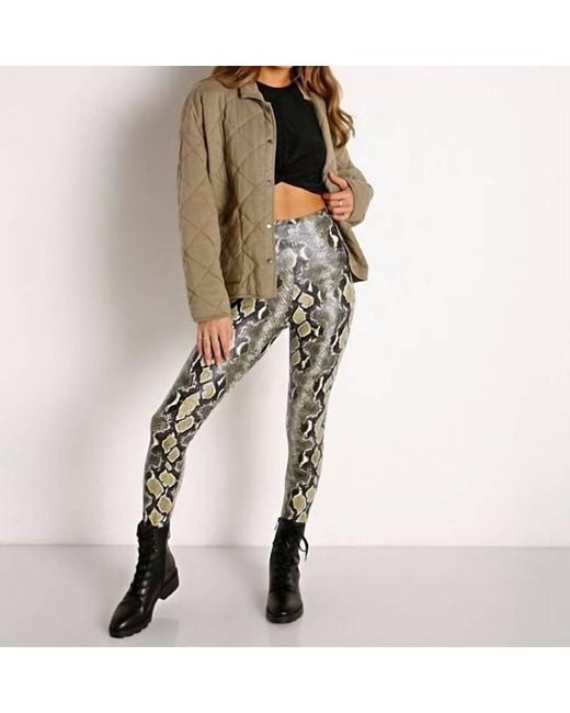 Commando Faux Leather Perfect Control Leggings in Natural | Lyst