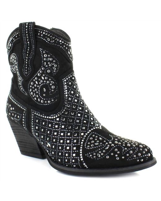 Very G Show Stopper Bling Boot in Black | Lyst