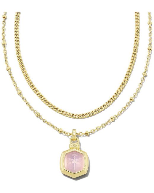 Kendra Scott Davie Intaglio 14K Plated Multi-Strand Necklace in ...