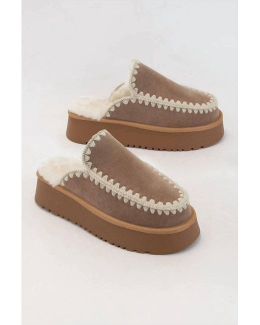 Ccocci Platform Crochet Slides in Brown | Lyst