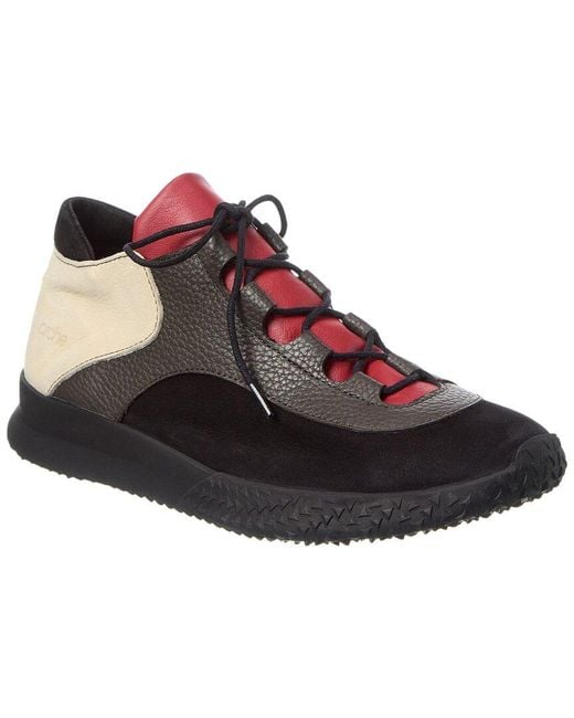 Arche Andrea Leather & Suede Sneaker in Red | Lyst