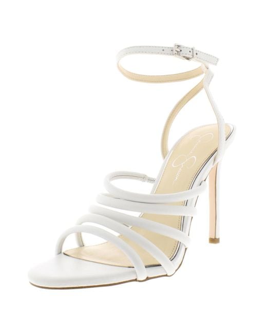 Jessica Simpson Joselle Strappy High Heel Dress Sandals in White | Lyst