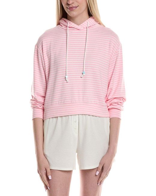 Pj Salvage Happy Days Hoodie in Pink | Lyst