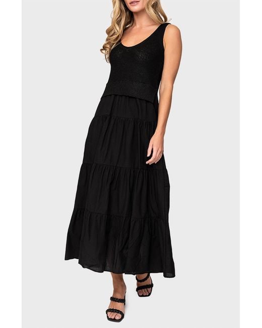 Elan Mixed Media Maxi Dress