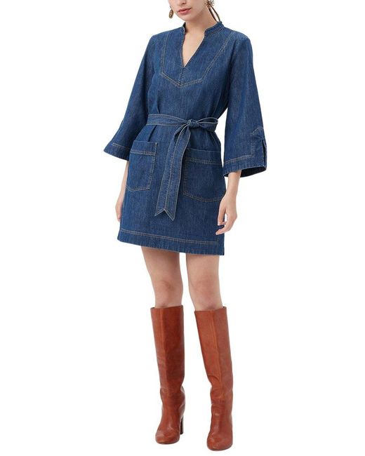 Trina Turk Otis Denim Mini Dress in Blue | Lyst