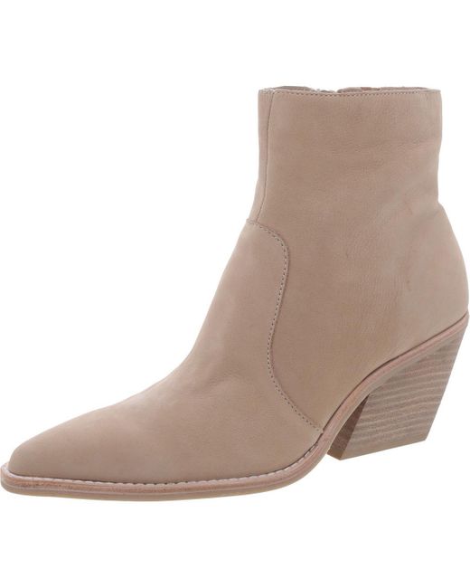 Dolce Vita Leather Pointed Toe Booties in Brown | Lyst