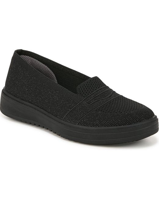 Bzees Valley Padded Insole Knit Slip-On Sneakers in Black | Lyst