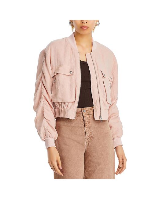 Blank NYC Crop Denim Denim Jacket in Pink | Lyst
