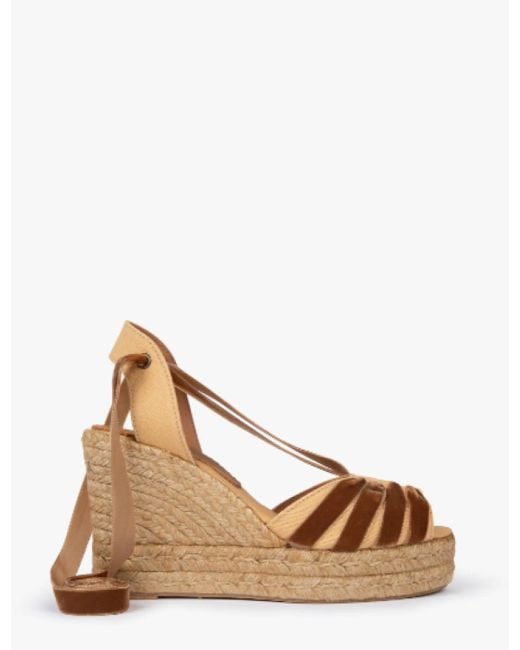 Penelope Chilvers High Catalina Espadrille in Natural | Lyst