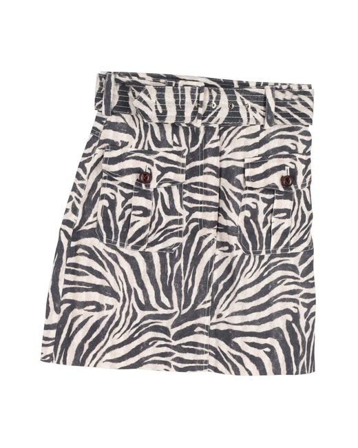 Zimmermann Zebra Print Mini Skirt in Natural | Lyst