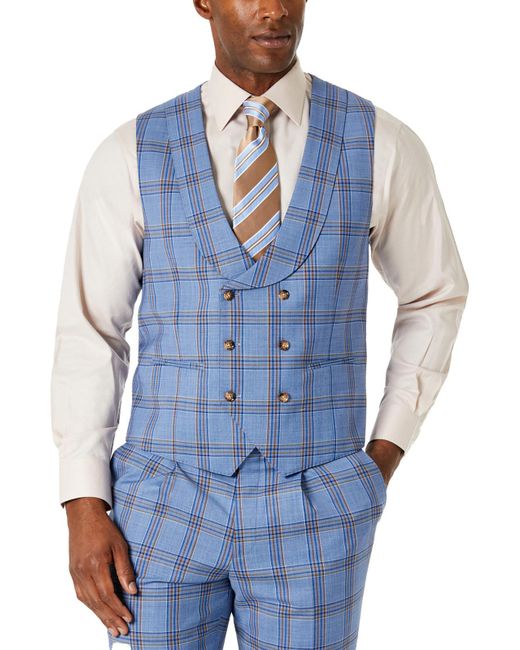 Tayion By Montee Holland Wool Blend Classic Fit Suit Vest in Blue for ...