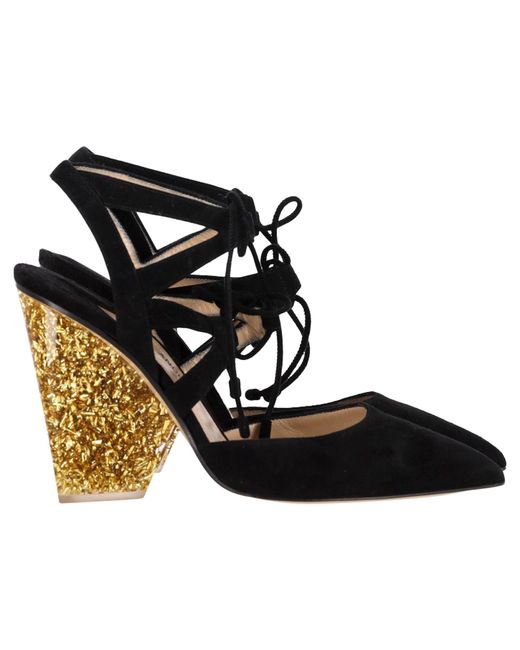 Paul Andrew X Edie Parker Laced Pumps in Black | Lyst