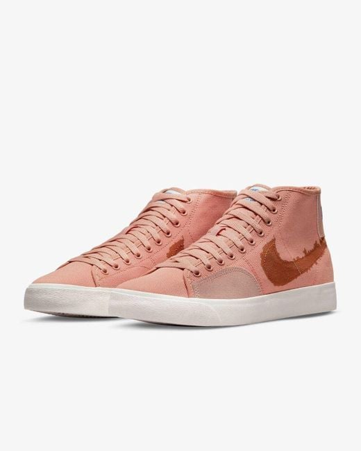 Nike Sb Blazer Court Mid Premium Dm8553-601 Skateboard Shoes Rose ...