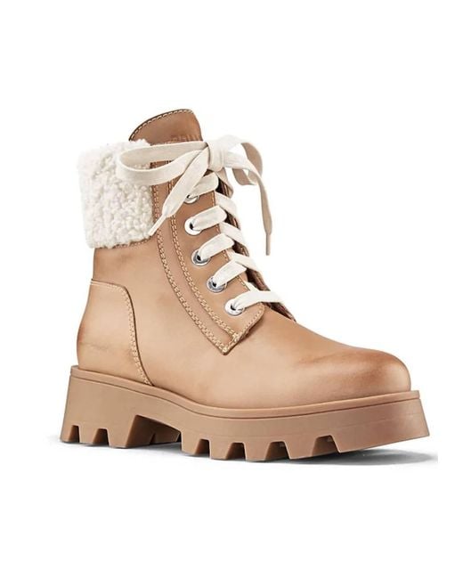 Cougar Shoes Stella Shearling Waterproof Boot in Natural | Lyst