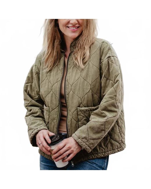 Katydid Quilted Puffer Jacket in Green | Lyst